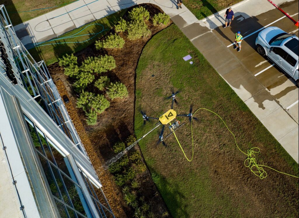 Drone Cleaning - Helios Visions - Drone Services Chicago